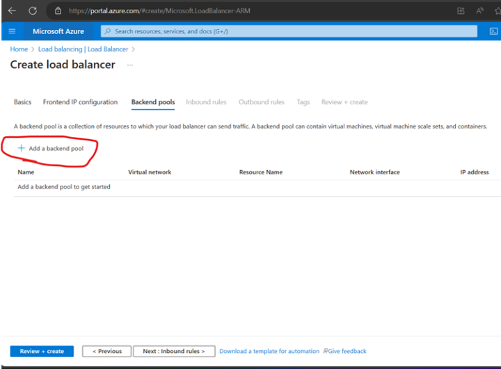Azure Load Balancer Configuration - NG Cloud Security