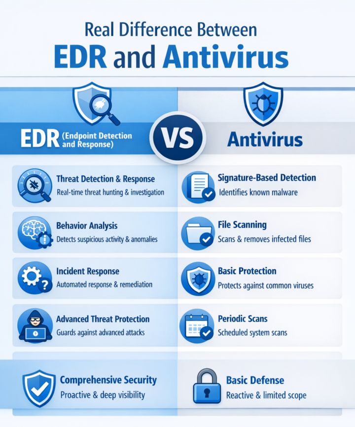 Difference Between EDR and Antivirus: Which Offers Better Protection?